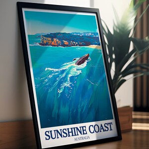 Sunshine Coast Poster - Noosa Heads National Park Travel Print Gift ...