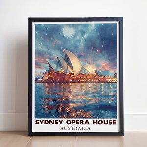 Sydney Opera House Travel Poster- Sydney Opera House Print - Australia ...