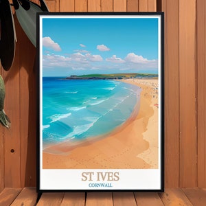 St Ives Art Collection - Cornwall Wall Art - Porthmeor Beach Poster ...