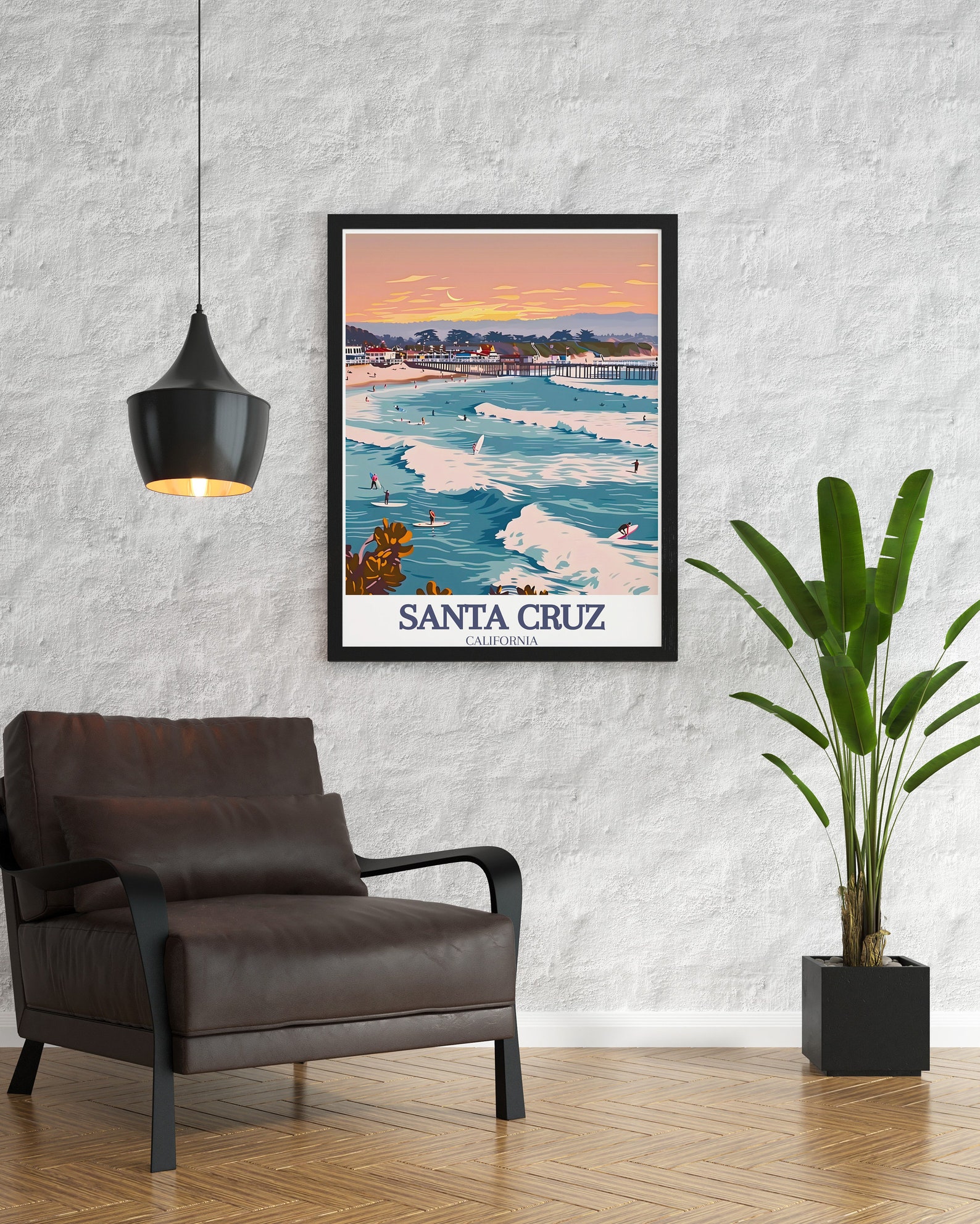 Santa Cruz Poster - Santa Cruz Art - Santa Cruz Print - Santa Cruz Wall ...