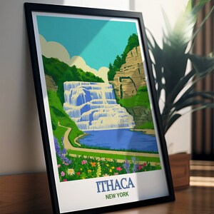 Ithaca Travel Wall Art- Ithaca Falls Wall Art - Ithaca Falls Travel ...