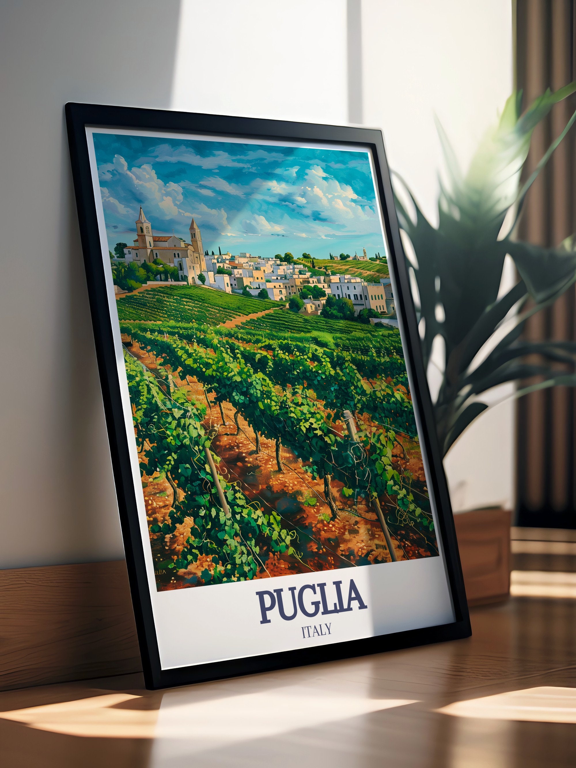 Puglia Posters- Salento Vineyards Prints - Italy Travel Posters and ...