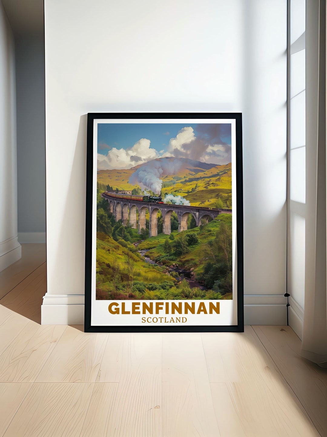 Glenfinnan Art Print - Glenfinnan Viaduct Poster - Jacobite Steam Train ...