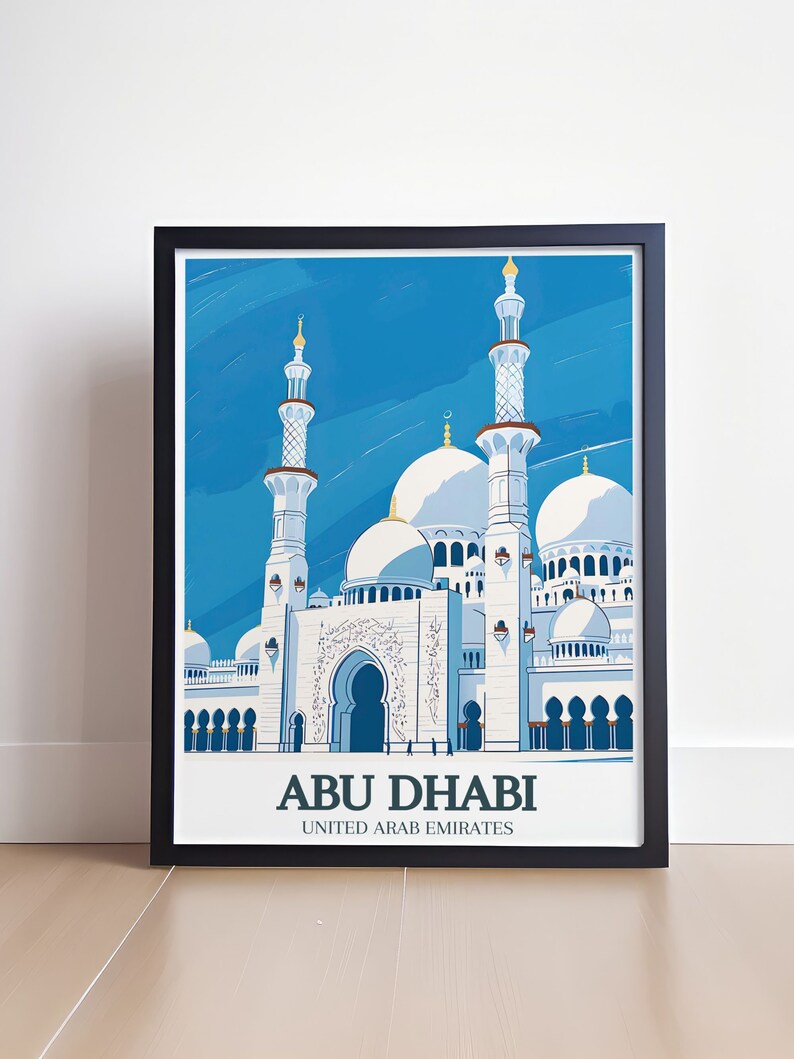 Abu Dhabi Travel Poster Sheikh Zayed Grand Mosque Posters Sheikh Zayed ...
