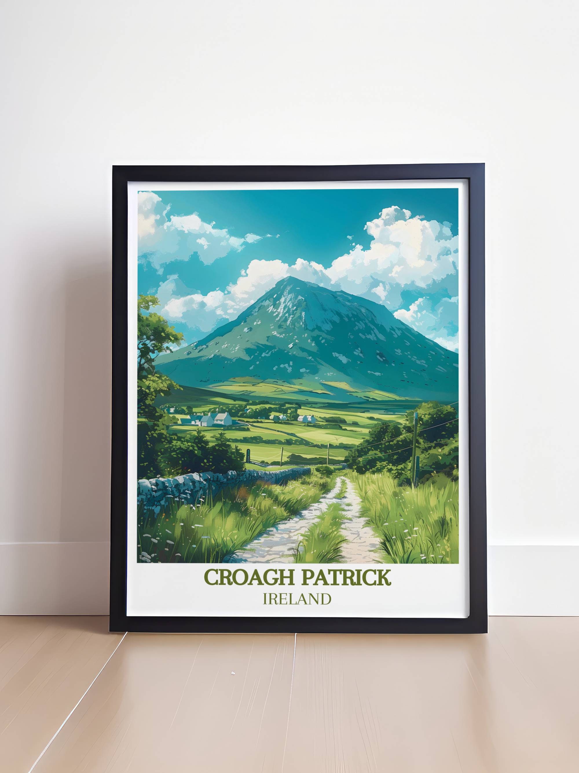 Croagh Patrick Print Tóchar Phádraig Art Irish Wall Art of Croagh ...