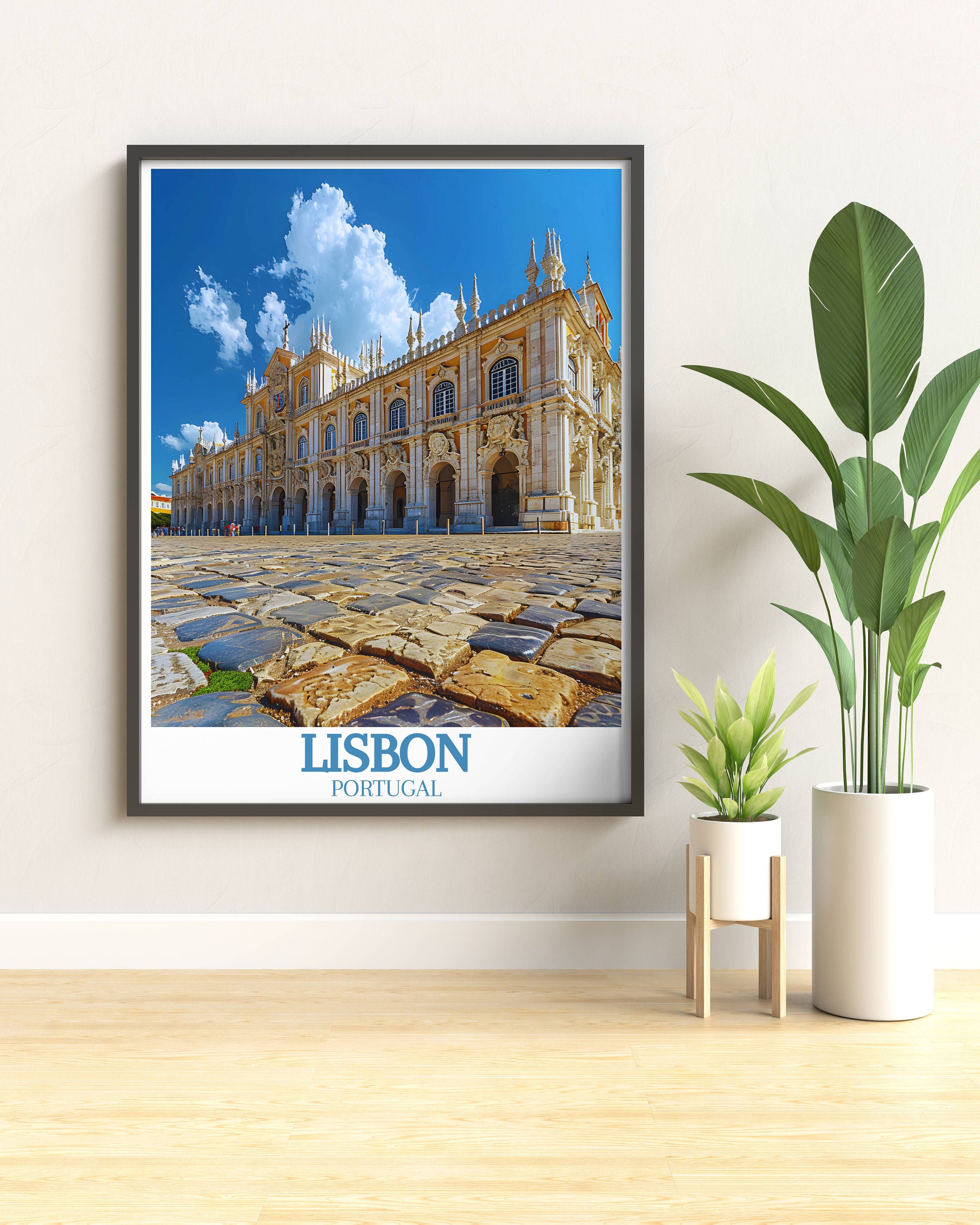Lisbon's Timeless Map Poster Collection Jeronimos Monastery Wall Art Lisbon Wall Photography ...