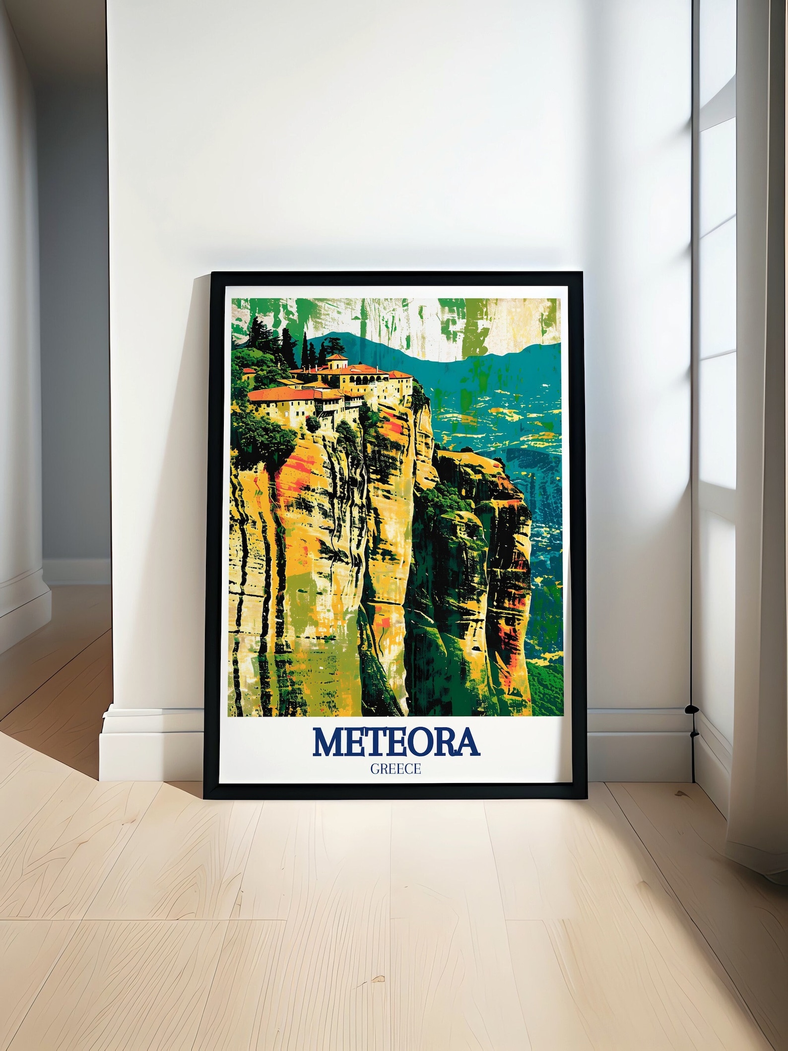 Meteora Greece Travel Prints - Peneus Valley Scenic Posters - Great ...