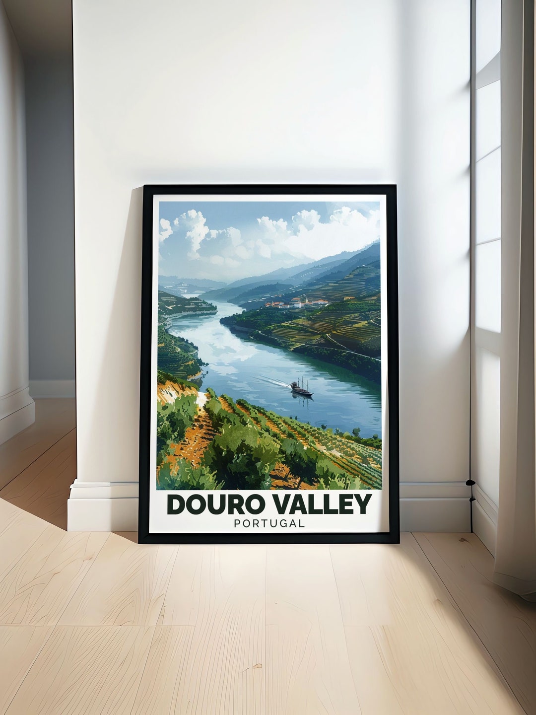 Douro Valley Scenic Art - Douro River Poster - Portugal Travel Print ...