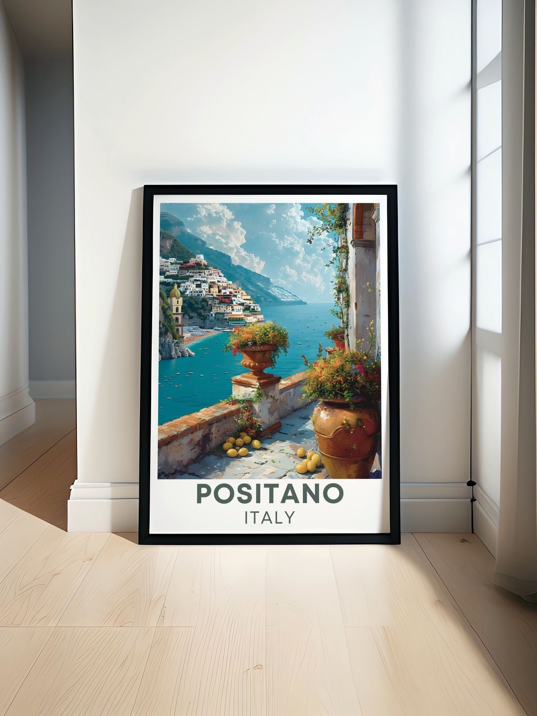 Positano Art Poster - via Positanesi D'america Art - Positano Poster ...