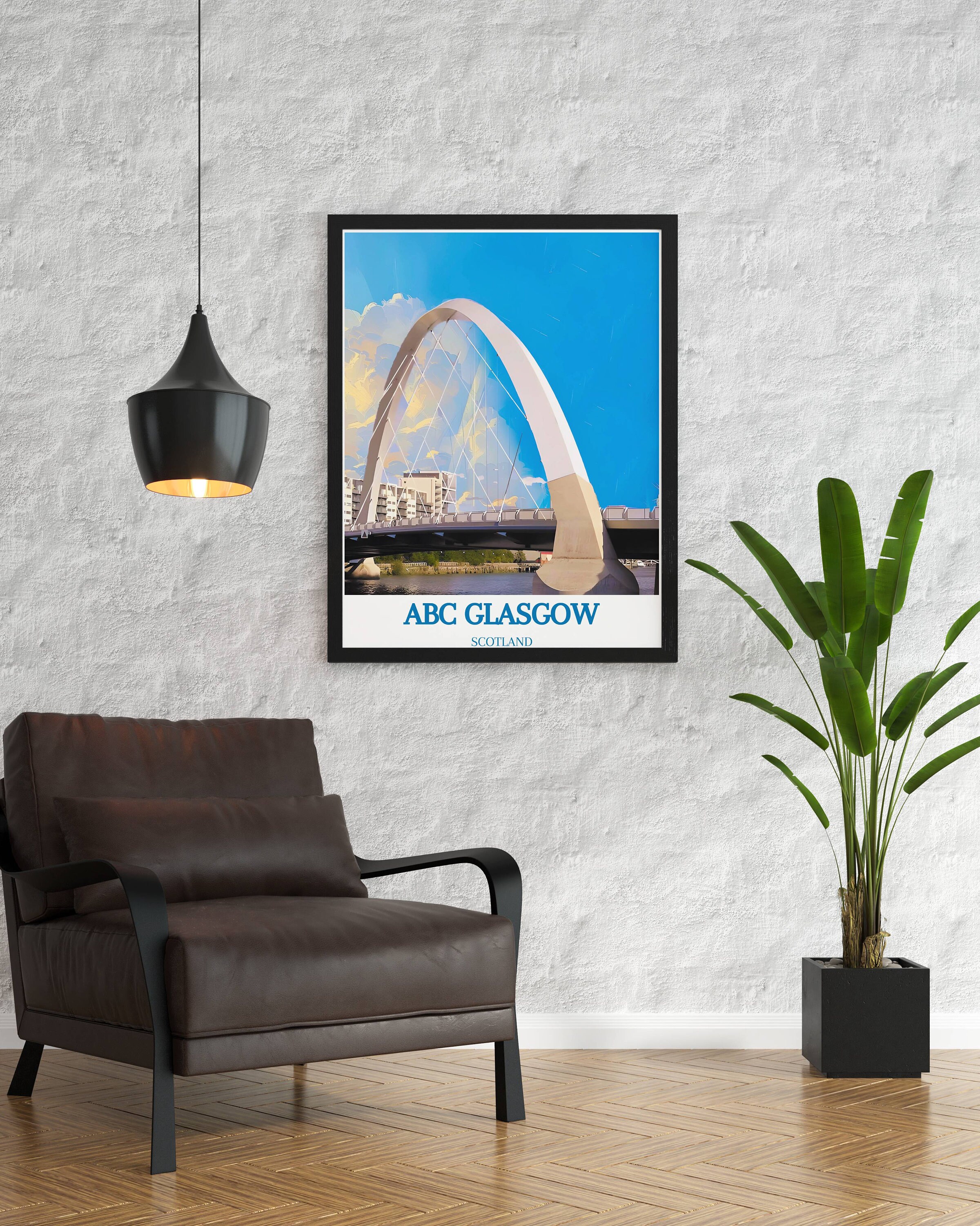 Glasgow Landmarks in Art The-clyde-arc Art Print The-clyde-arc and ...