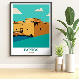 Paphos Travel Poster Paphos Castle Art Collection Paphos Wall Art ...
