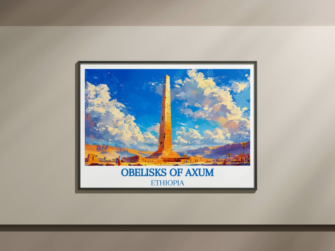 Ethiopian Art - Obelisk of Axum - From Axum to Addis Ababa Wall Art ...
