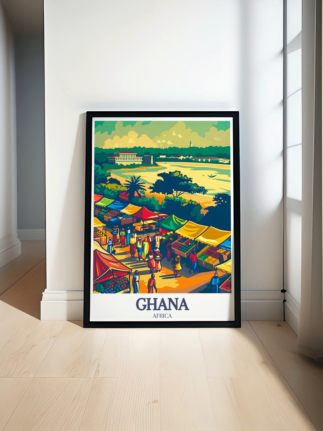Ghana Travel Posters - Makola Market Travel Posters - Ghana Posters and ...