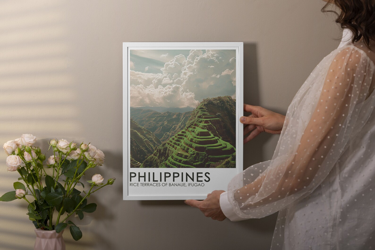 Philippines Travel Poster- Banaue Ifugao Decor - Rice Terraces of ...