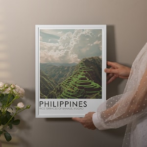 Philippines Travel Poster- Banaue Ifugao Decor - Rice Terraces of ...