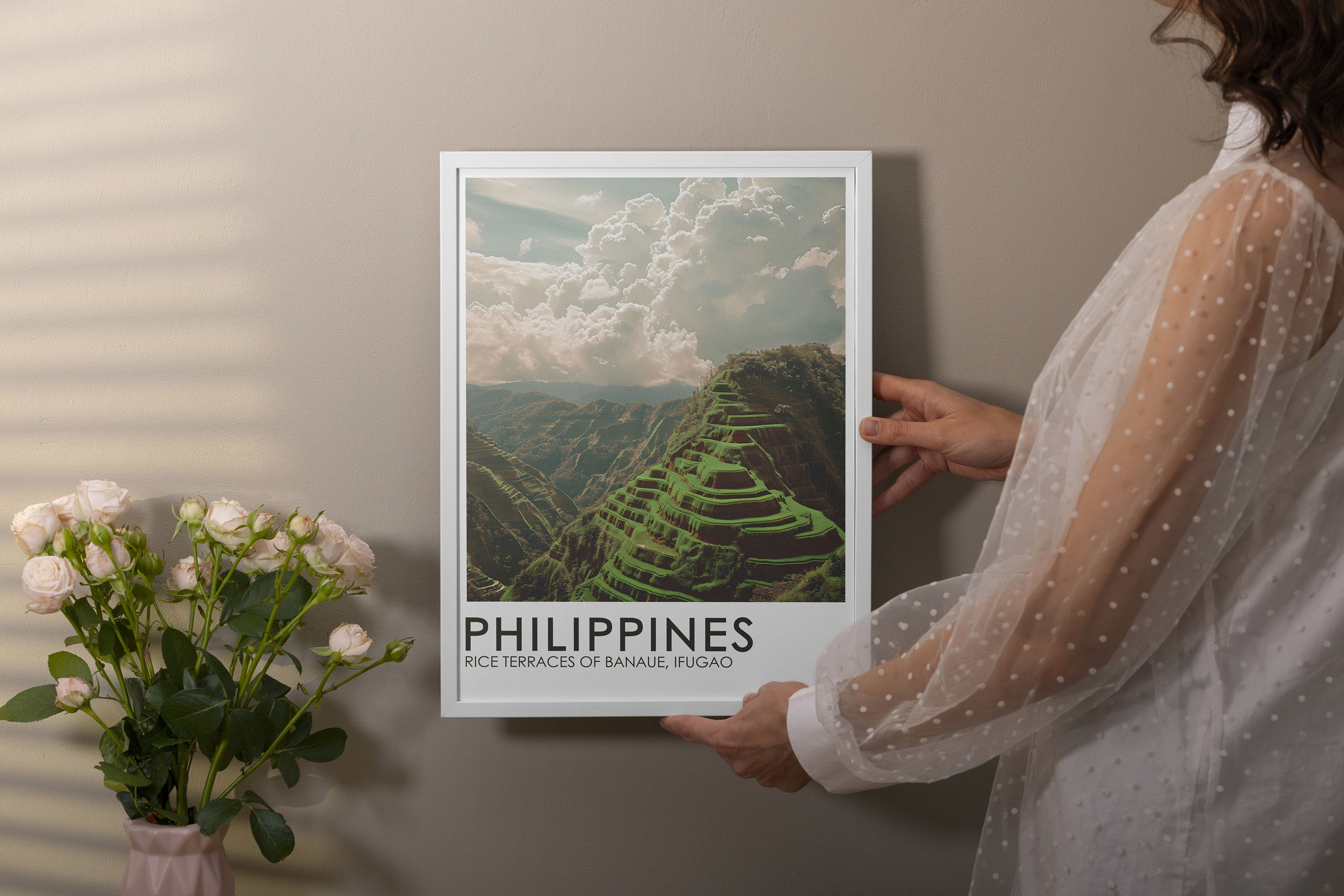 Philippines Travel Poster Banaue Ifugao Decor Rice Terraces of Banaue ...