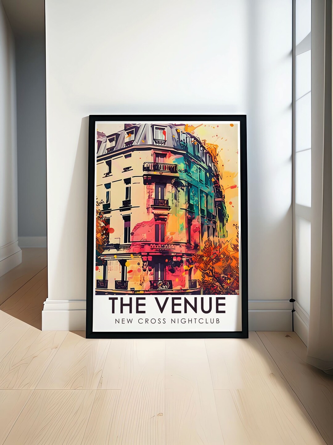 The Venue New Cross Travel Poster - Exterior Facade Print - London 80s ...
