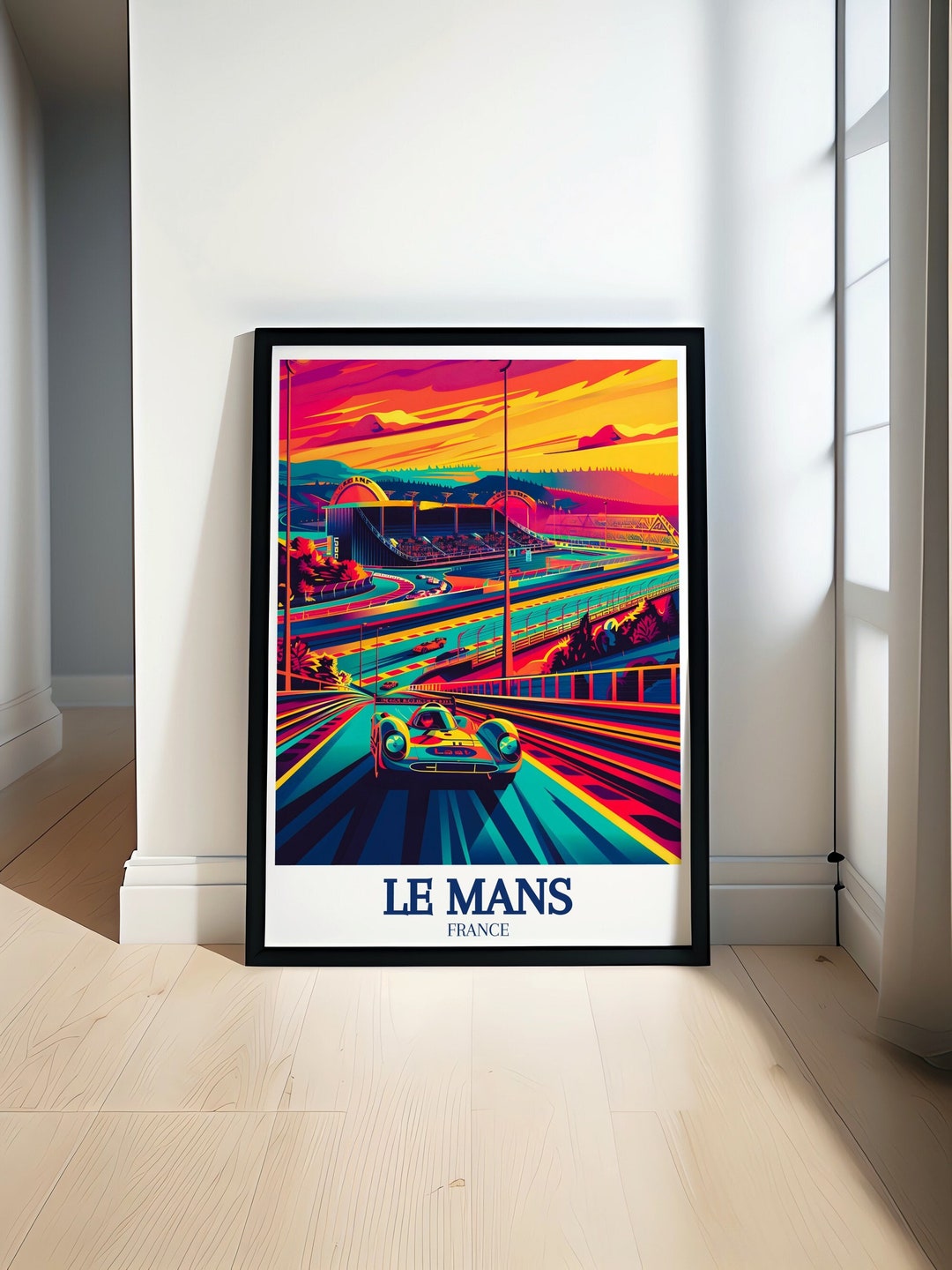 Le Mans Poster - Framed Le Mans 24h Circuit Print - Le Mans Poster- Le ...