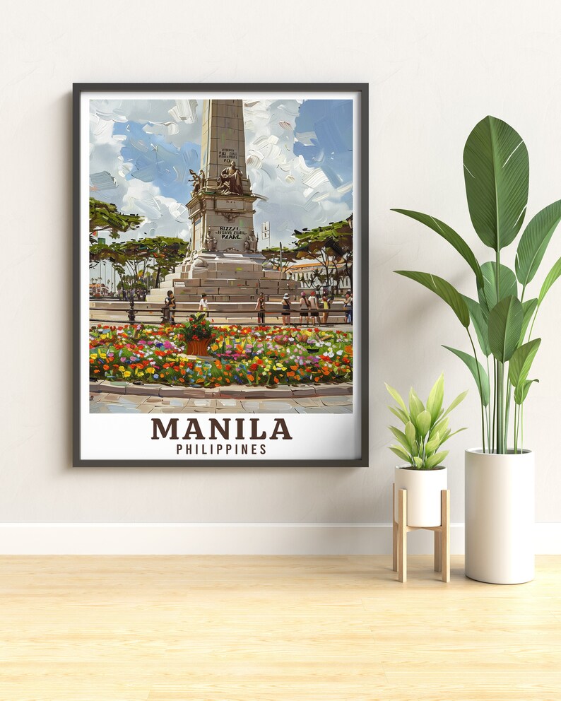 Manila Poster - Rizal Park Print -luneta Park Art -manila Wall Art ...