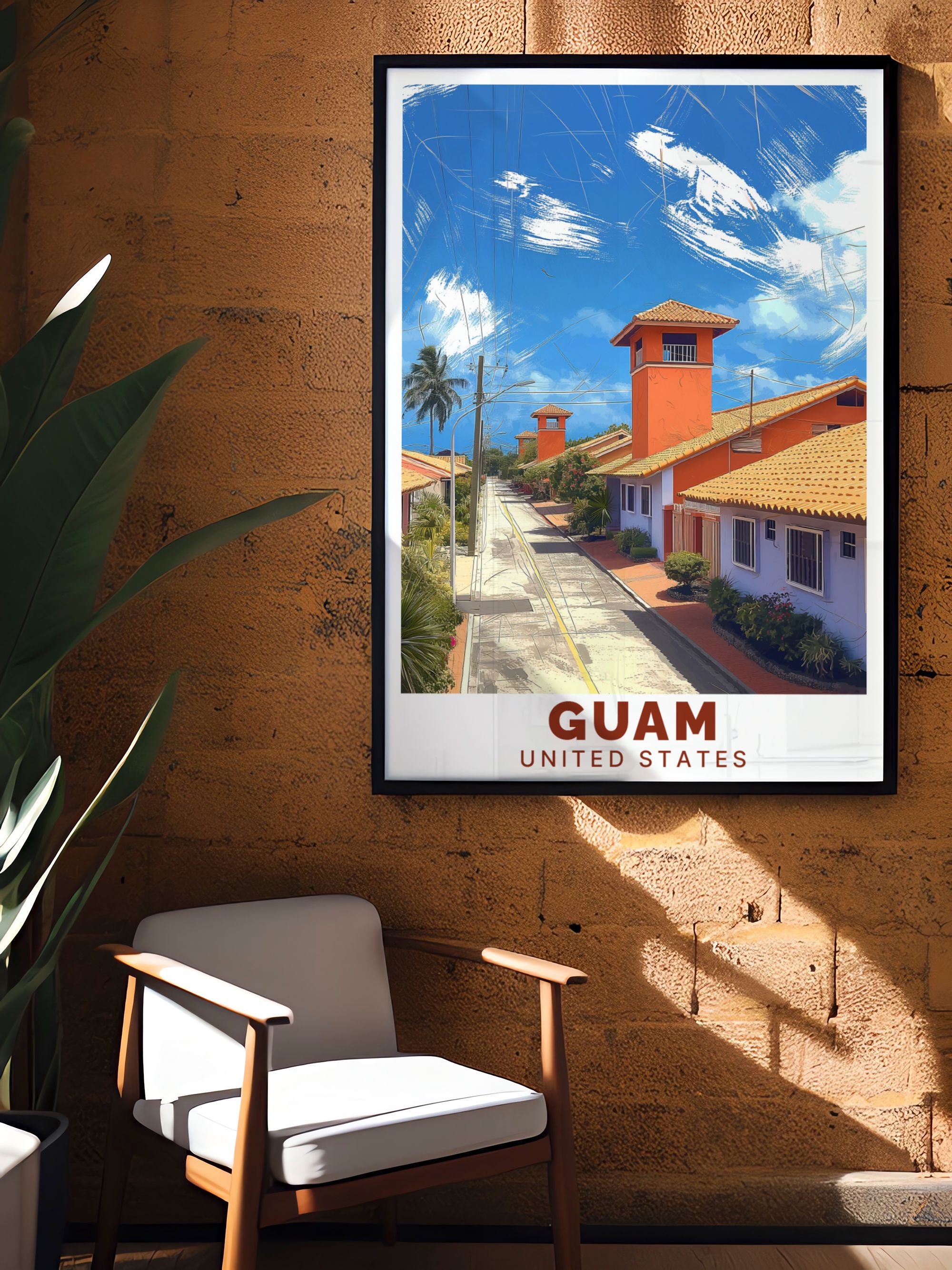 Guam Poster Chamorro Village Print Stunning Island Wall Art Serene ...