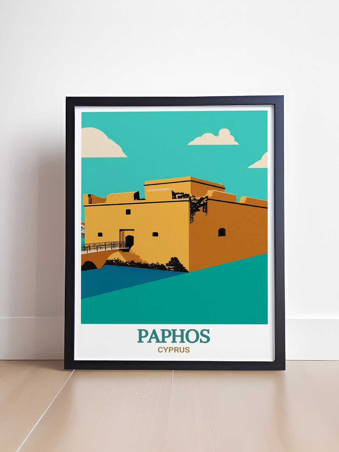 Paphos Travel Poster Paphos Castle Art Collection Paphos Wall Art ...