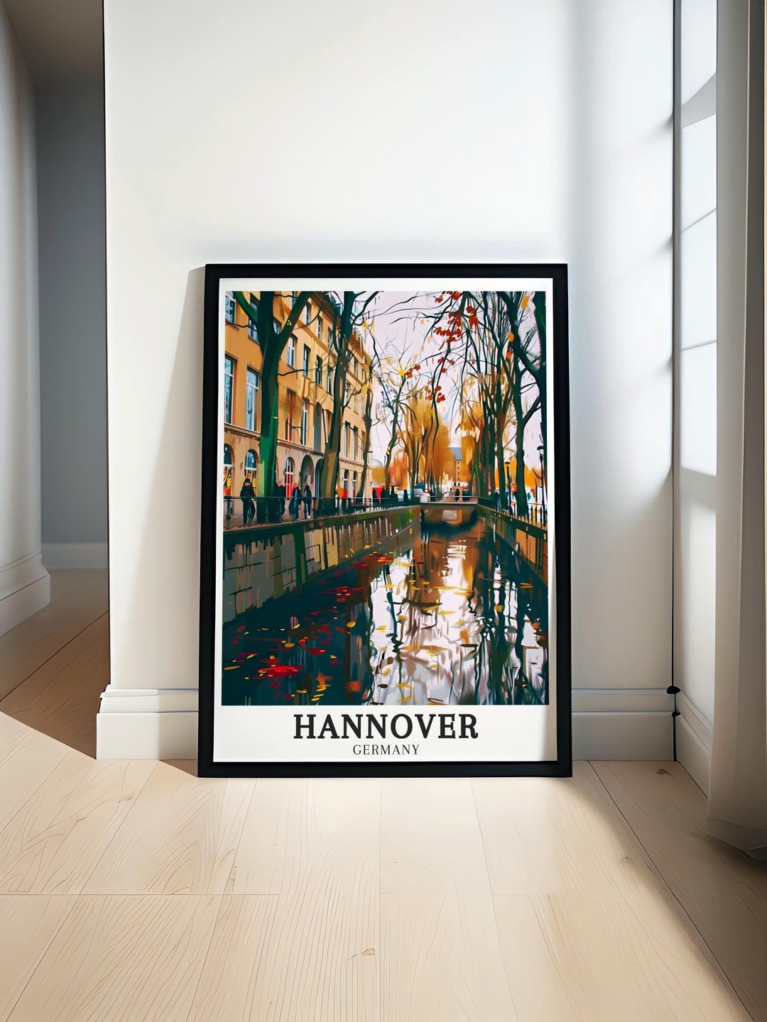 Hannover Art Print - Lower Saxony Home Decor - River Leine Canvas Art ...