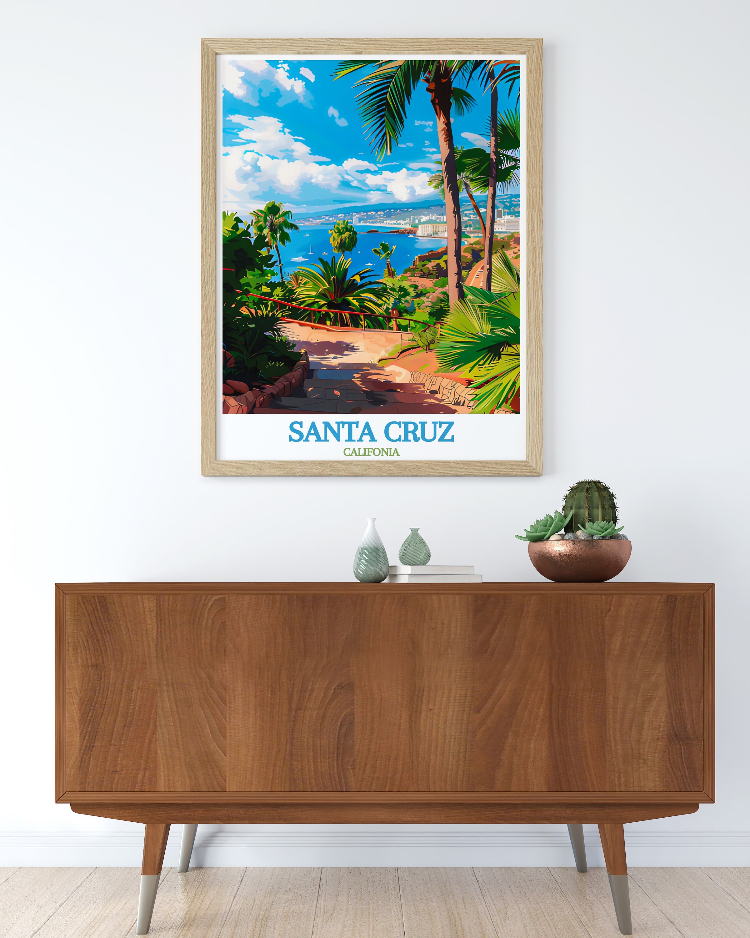 Santa Cruz Travel Poster - Posters and Prints of Palmetum De Santa Cruz ...