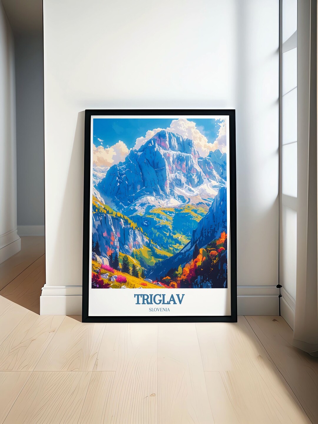 Triglav National Park and Lake Bled Retro Posters - Triglav and Pikes ...