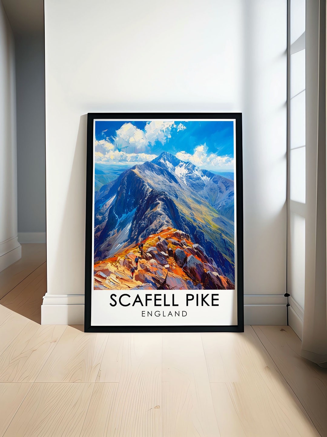 Scafell Pike Summit Art Print - Lake District Travel Decor - Scafell ...