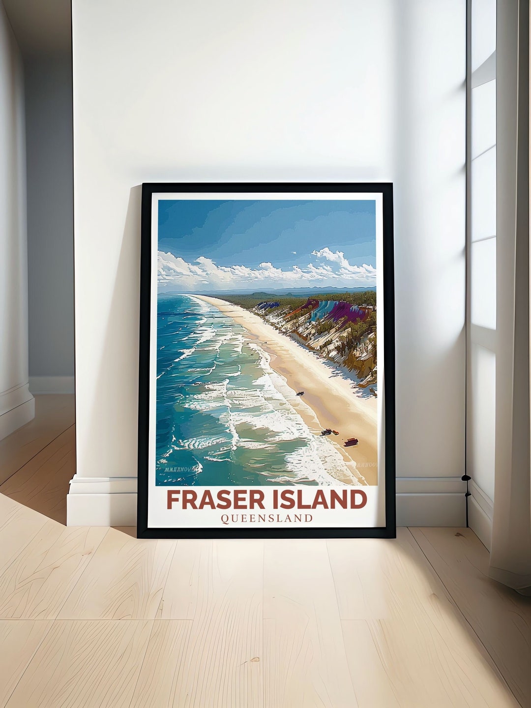 Fraser Island Poster - Fraser Island Print - 75 Mile Beach Print ...