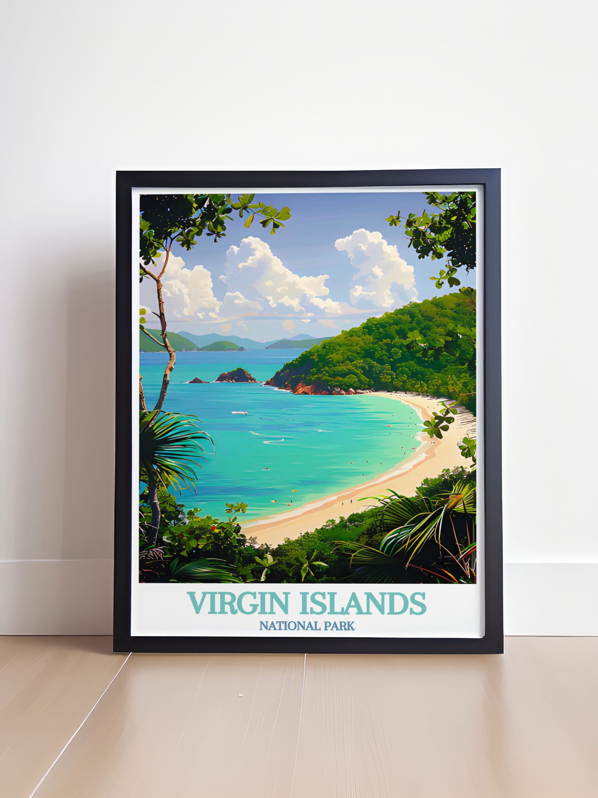 Virgin Islandswall Art Trunk Bay Decor Travel Print of Trunk Bay Virgin ...
