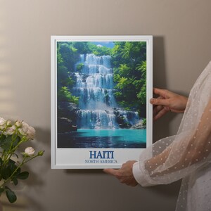 Colorful Haiti Art Print - Haiti Bassin Bleu Travel Print - Haiti ...