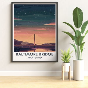 New Baltimore Key Bridge -francis Scott Key Bridge New Design Poster ...