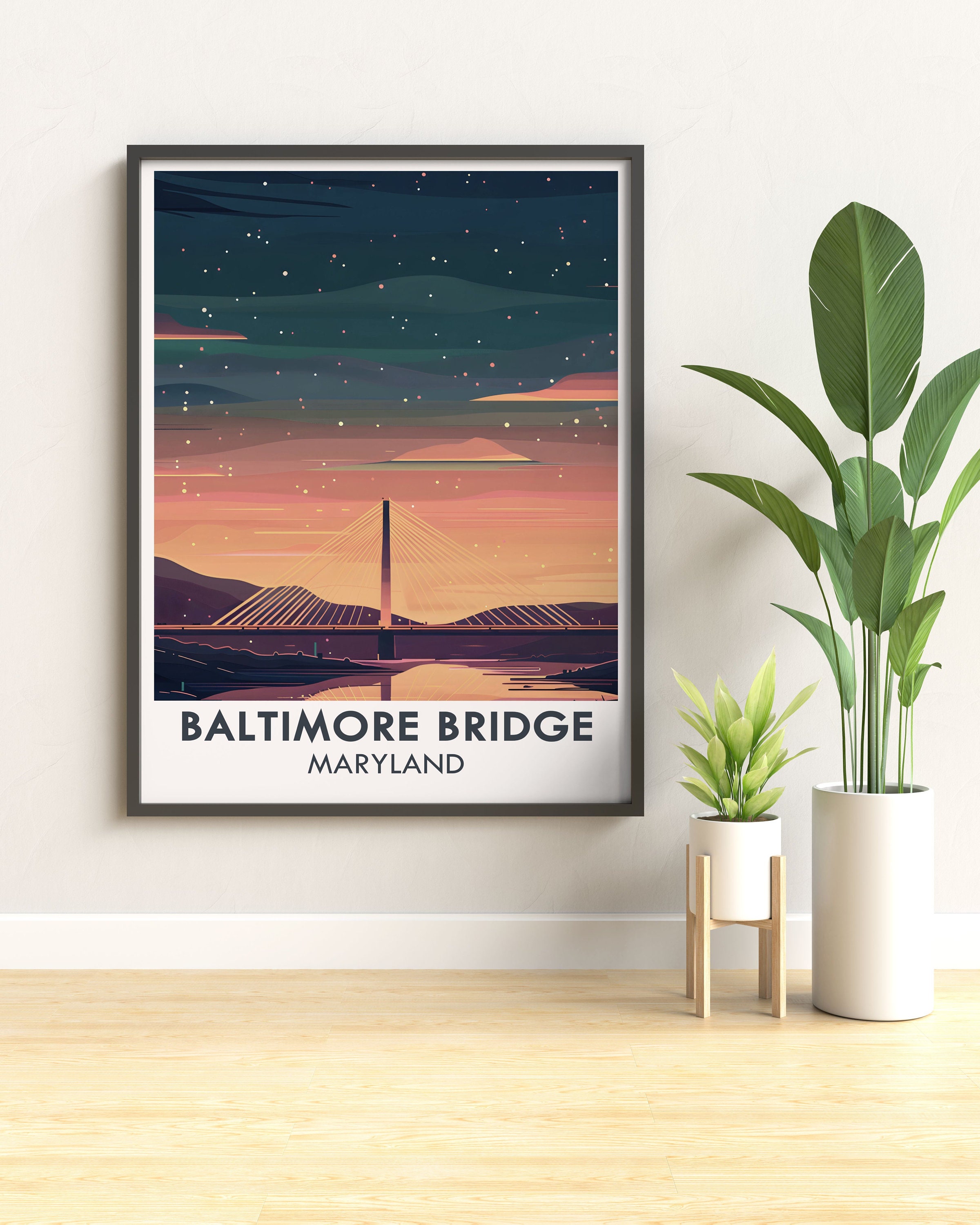 New Baltimore Key Bridge -francis Scott Key Bridge New Design Poster ...
