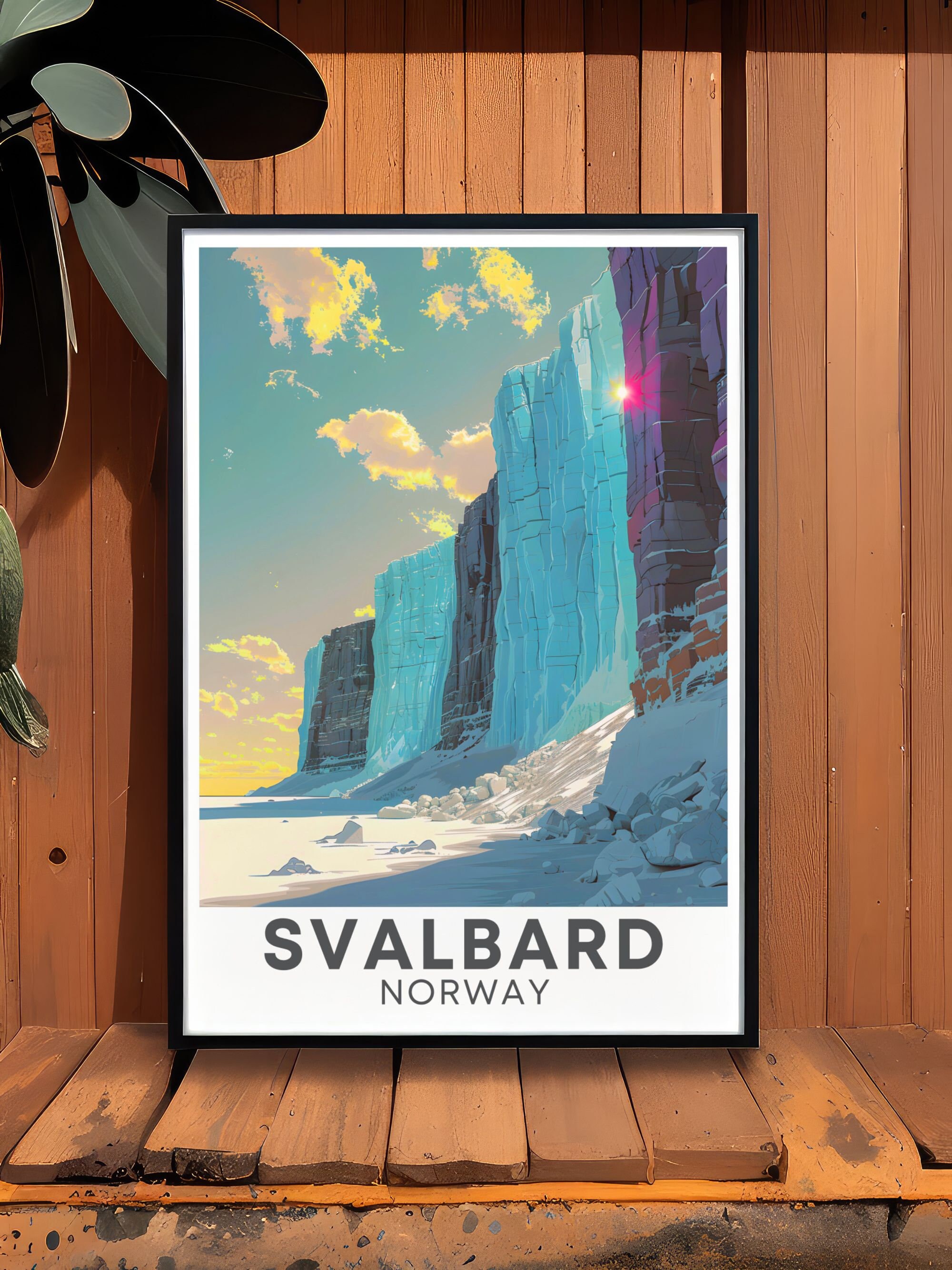Svalbard Wall Art - Nordenskiöld Glacier Framed Print - Svalbard Canvas ...