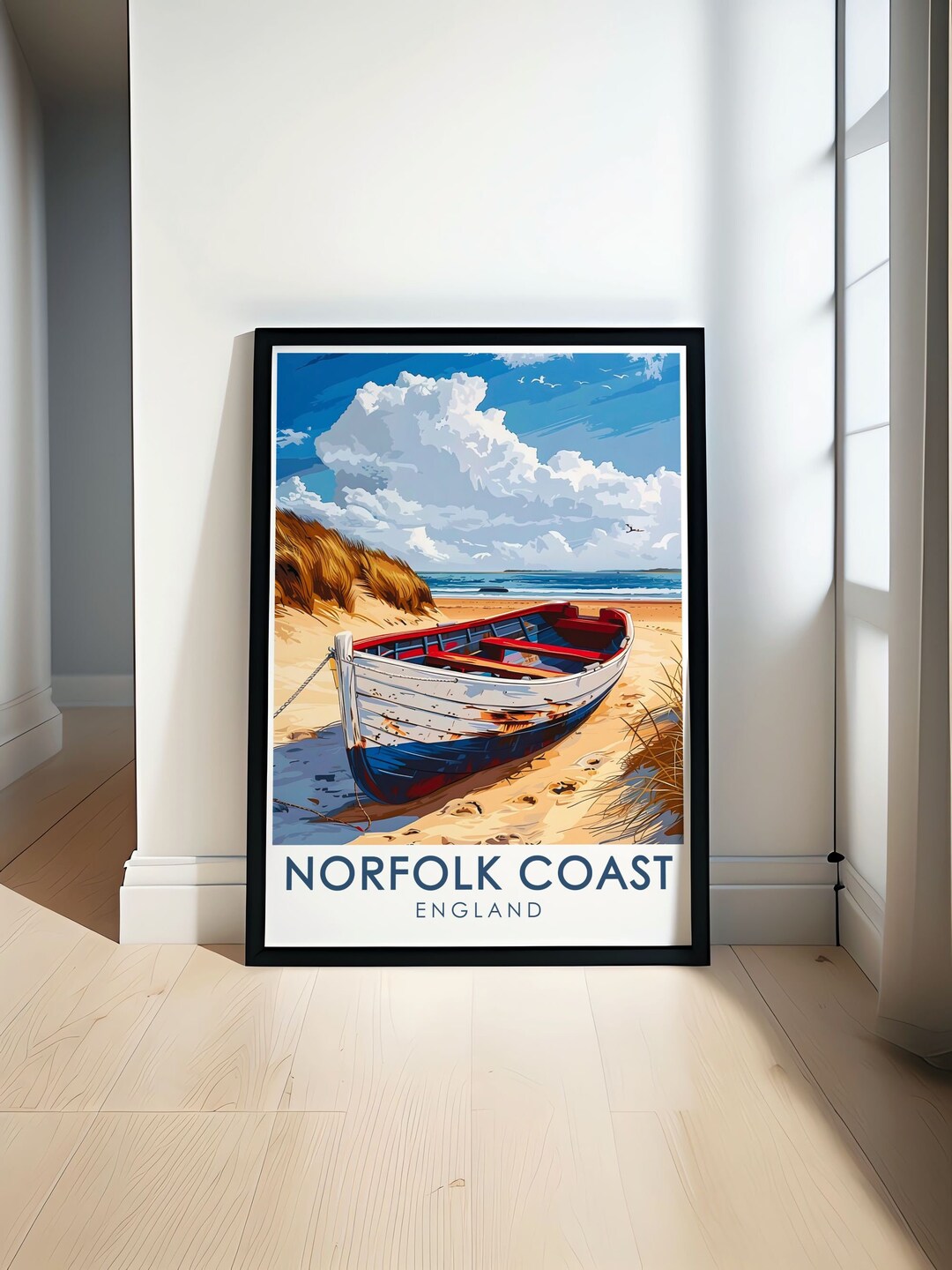 Norfolk Coast Art - Blakeney Point Travel Poster and Norfolk Coast ...