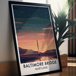 New Baltimore Key Bridge -francis Scott Key Bridge New Design Poster ...