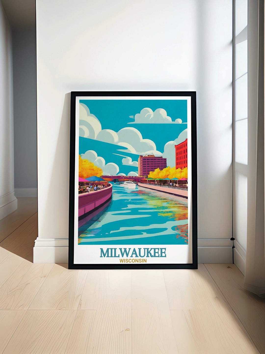 Milwaukee Art Collection - Milwaukee Riverwalk Travel Posters ...