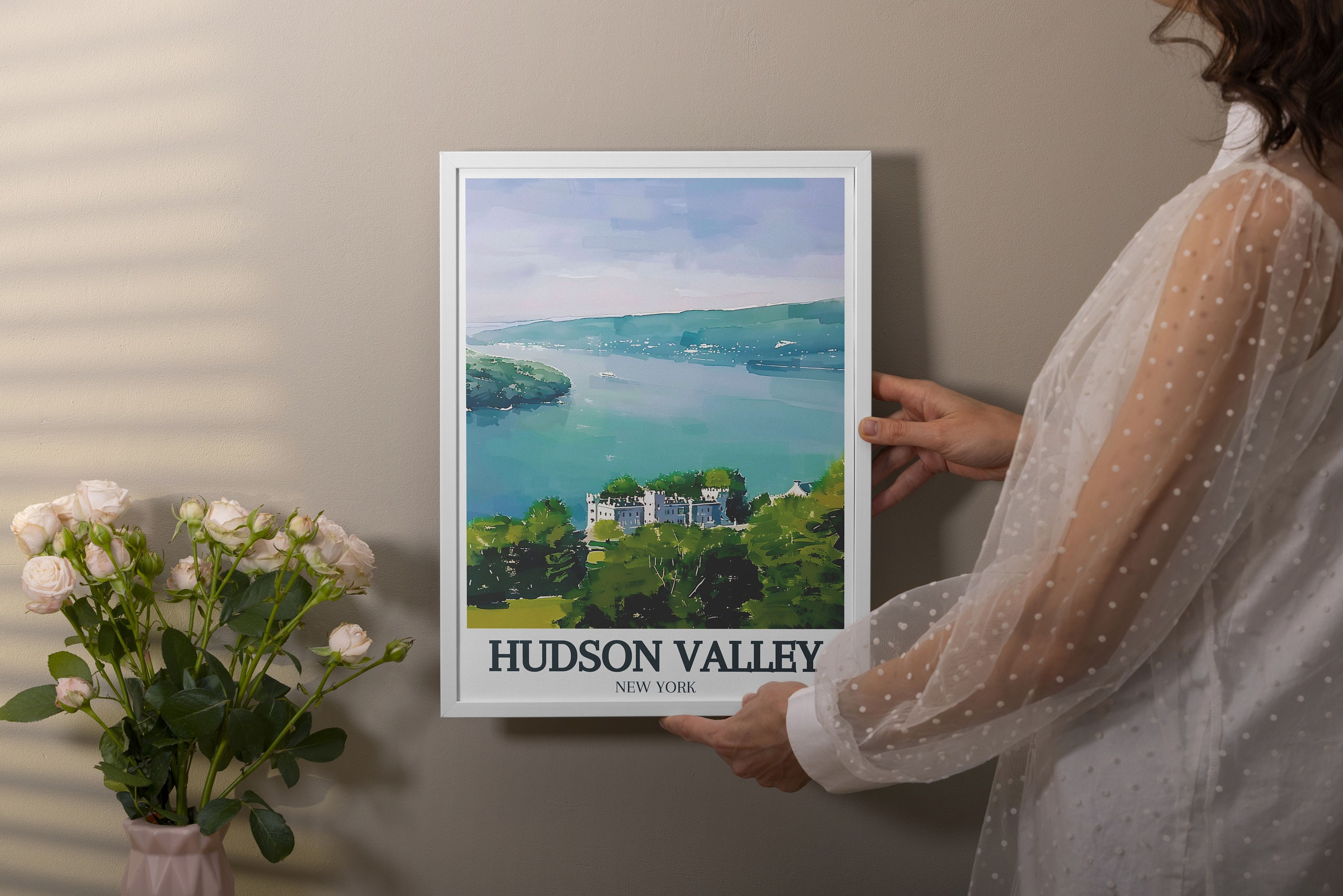 Hudson Valley Art Print Bear Mountain Bridge Poster Hudson River Art ...