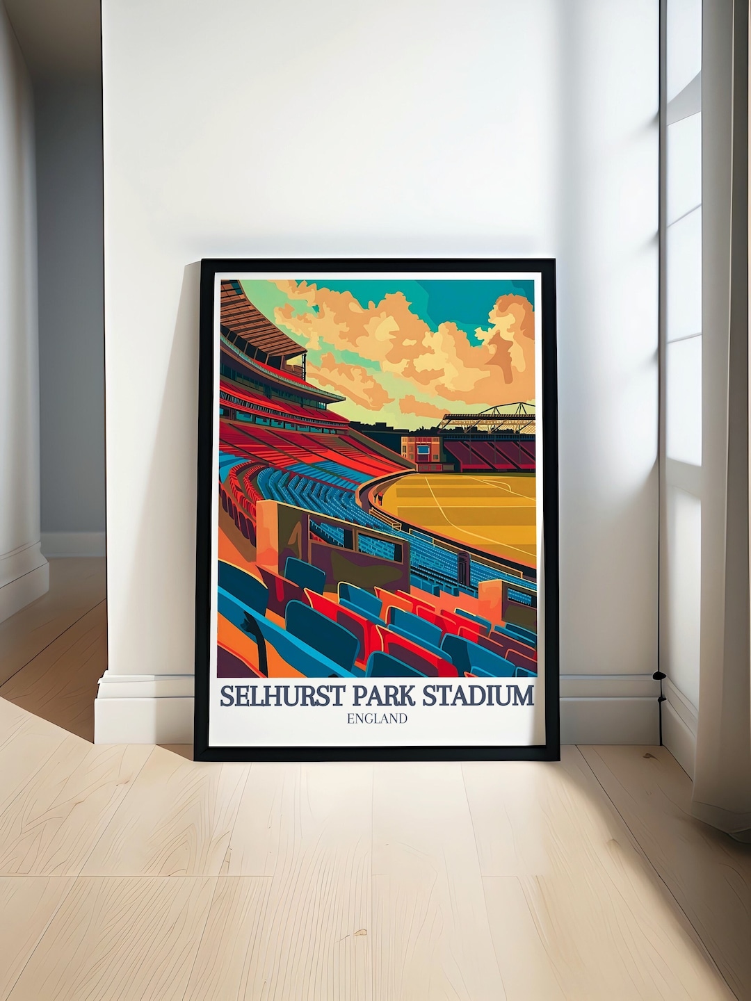 Selhurst Park Stadium Art Minimalistic Holmesdale Road Stand and Arthur ...