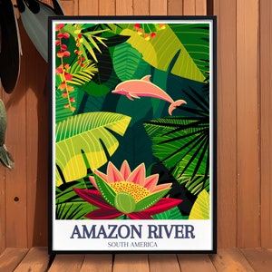 Amazon River Poster - Framed Victoria Regia Water Lily Print - Amazon ...