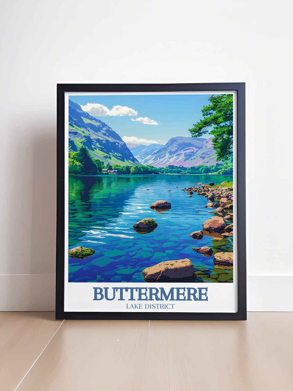 Buttermere Lake Travel Poster Lake District Canvas Print Buttermere and ...