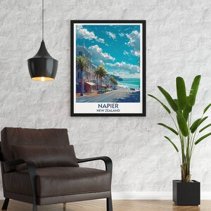 Napier Travel Poster Marine Parade Art Artistic Prints Celebrating New ...