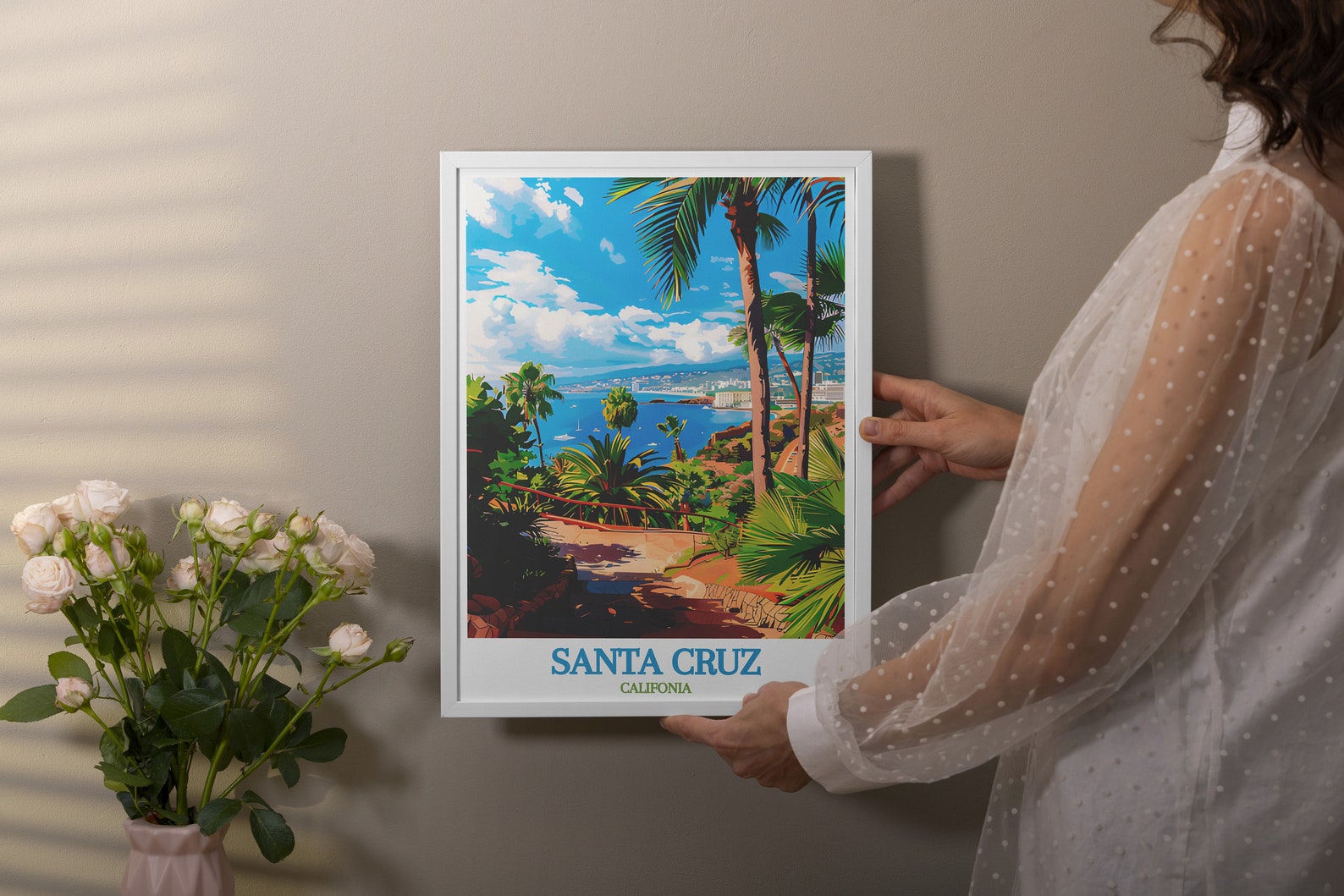 Santa Cruz Travel Poster - Posters and Prints of Palmetum De Santa Cruz ...