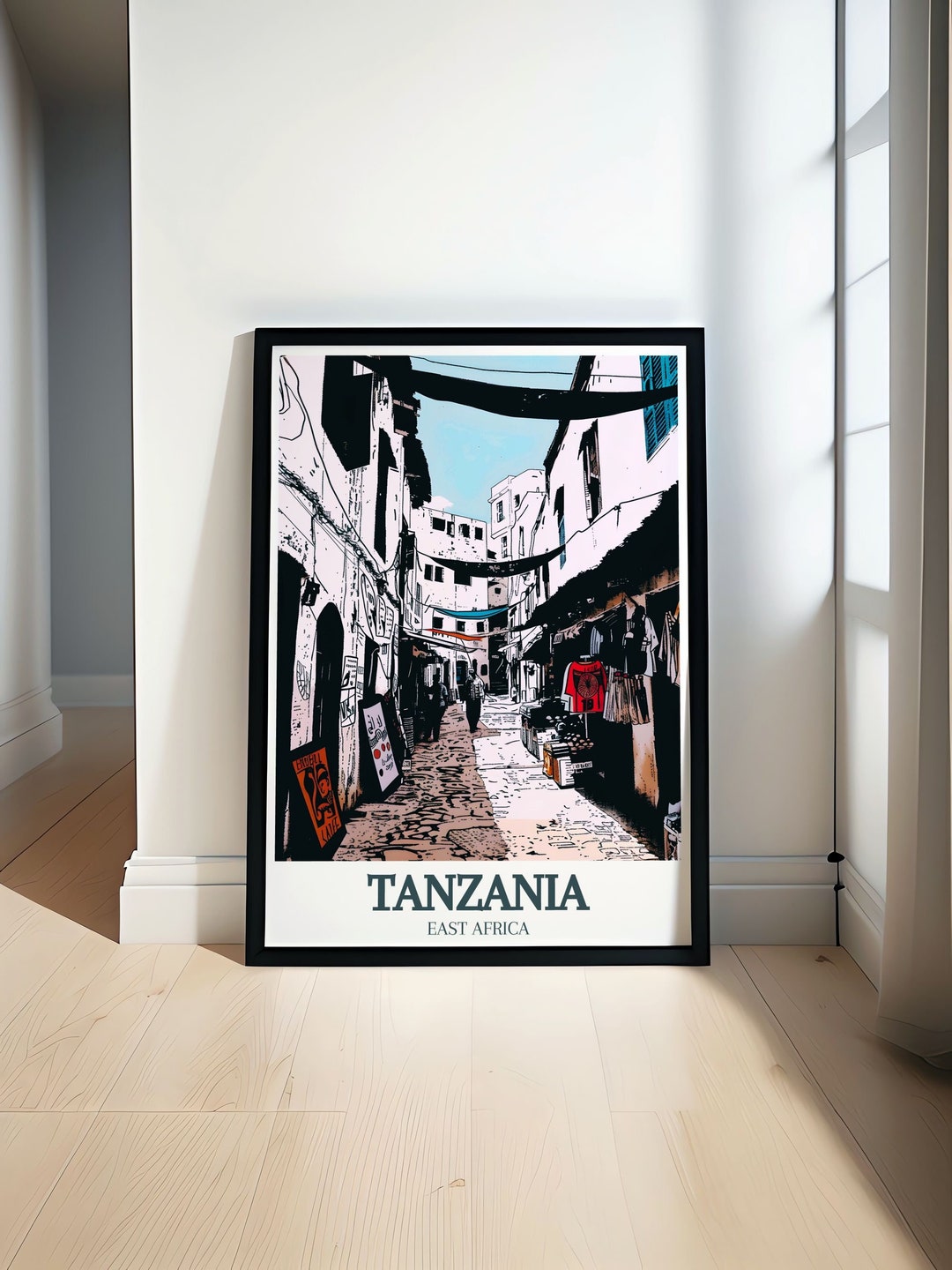 Tanzania Poster - Framed Unguja Stone Town Print - Tanzania Canvas ...