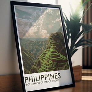 Philippines Travel Poster- Banaue Ifugao Decor - Rice Terraces of ...