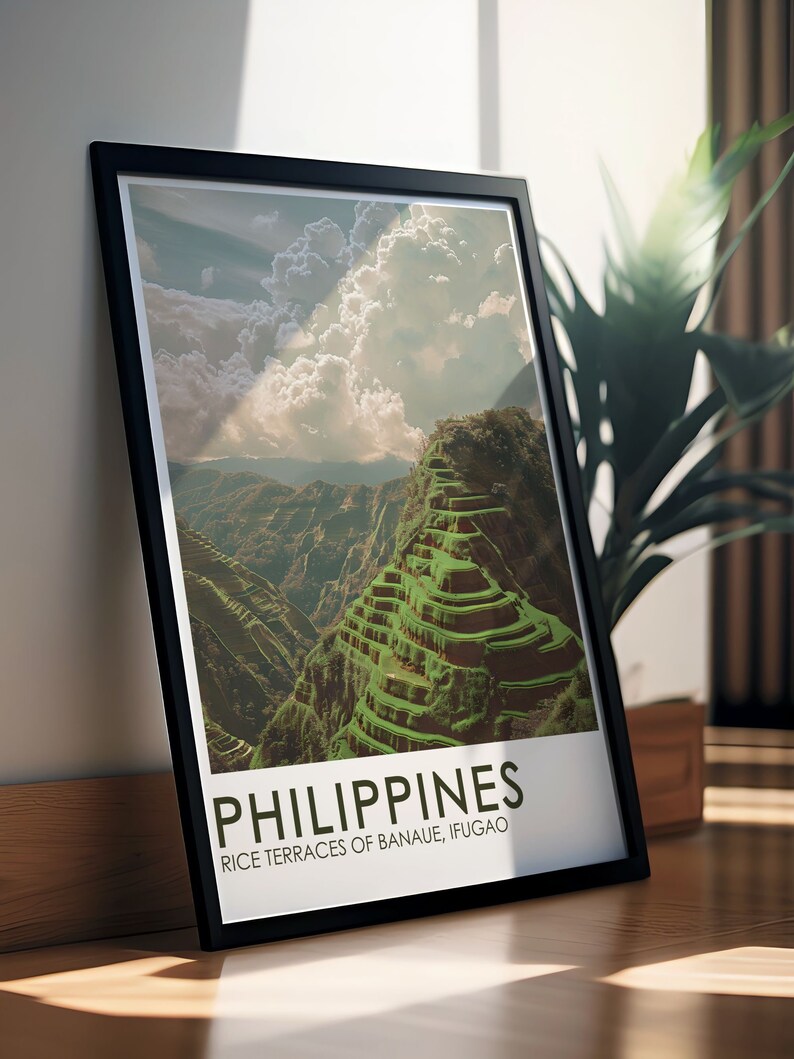 Philippines Travel Poster- Banaue Ifugao Decor - Rice Terraces of ...