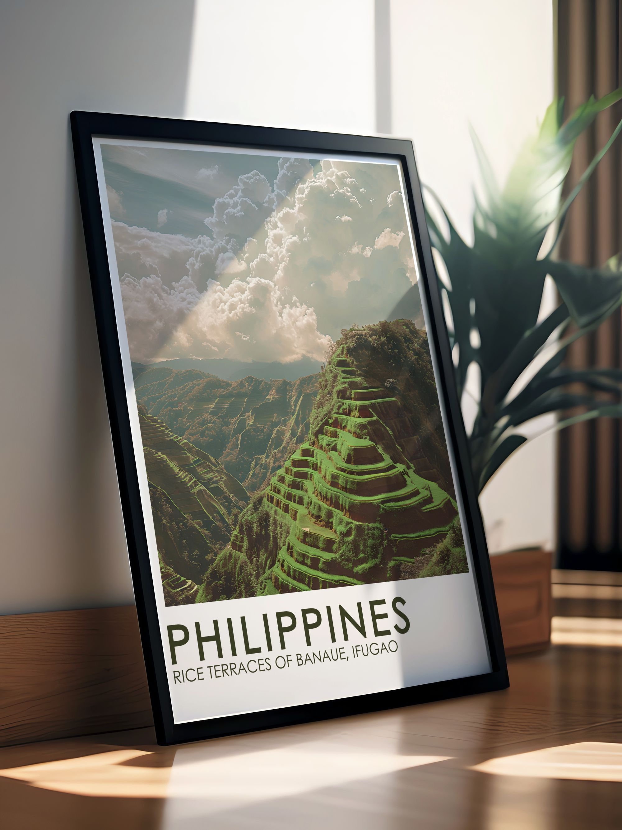 Philippines Travel Poster Banaue Ifugao Decor Rice Terraces of Banaue ...