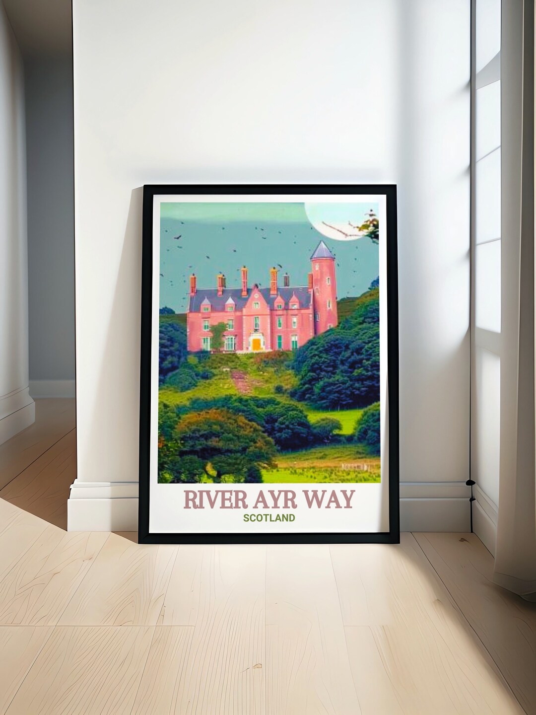 River Ayr Way Travel Print - Sorn Castle Art Collection - Scotland ...