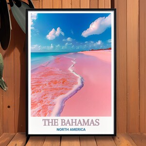 The Bahamas Travel Print - Harbour Island Art and Caribbean Wall Art ...